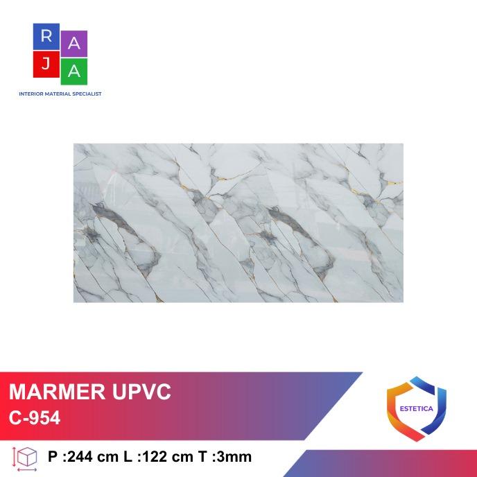 Jual UPVC Panel Marmer Pengganti HPL Panel Backdrop TV Harga Per Lembar ...