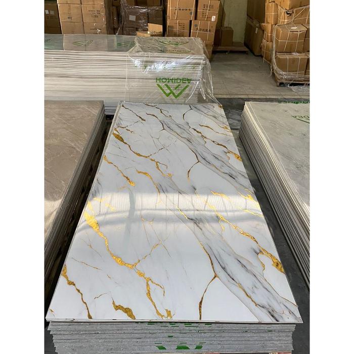 Jual UPVC Panel Marmer Pengganti HPL Panel Backdrop TV Harga Per Lembar ...