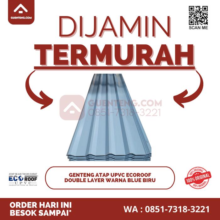 Jual Genteng Atap Upvc Ecoroof Double Layer Tipe Trimdeck Warna Blue ...