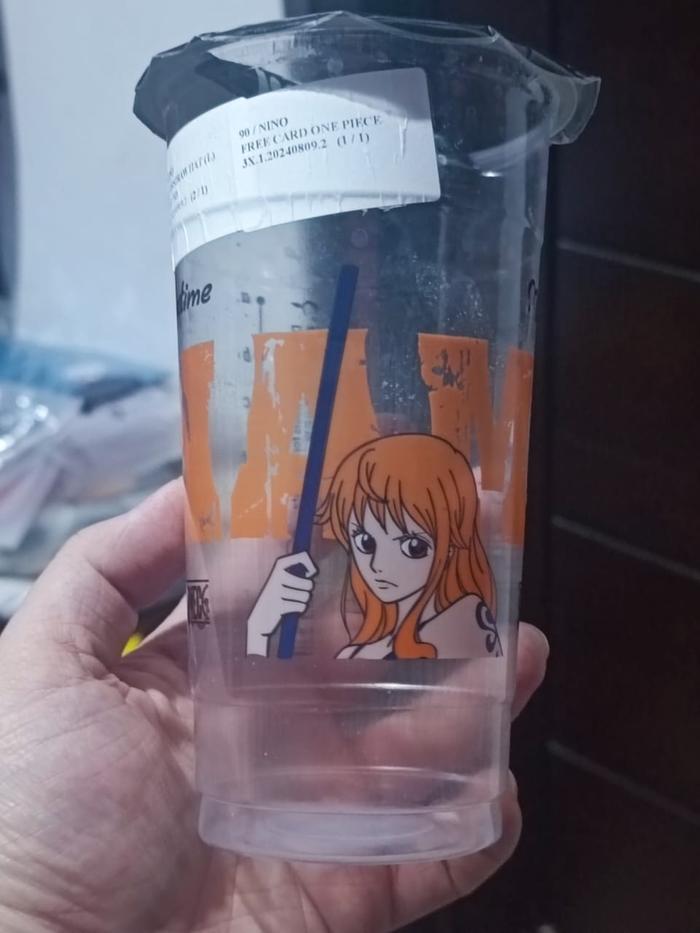 Jual Chatime X One Piece Nami Cup Gelas plastik Original Merchandise ...