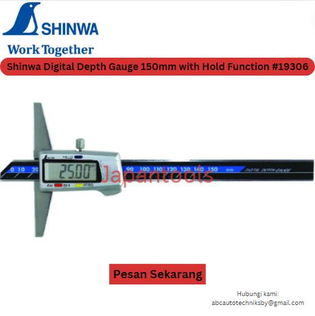 Jual Shinwa Digital Depth Gauge 150mm with Hold Function #19306 - Kab ...