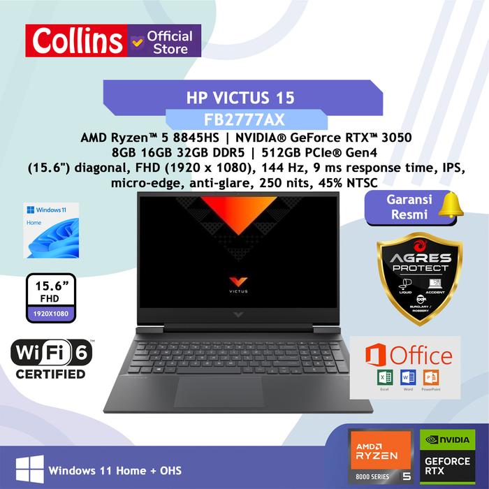 Promo HP Victus 15-fb2777AX/fb2779AX Ryzen 5-8645HS 8GB 512GB RTX3050 ...