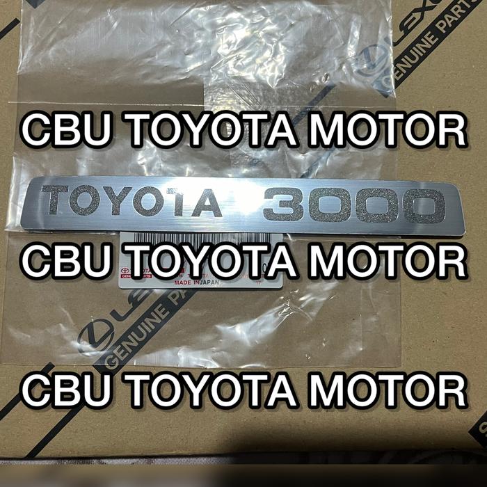 Jual STICKER STIKER LABEL TULISAN TOYOTA 3000 DI COVER HEAD ATAS TOYOTA ...