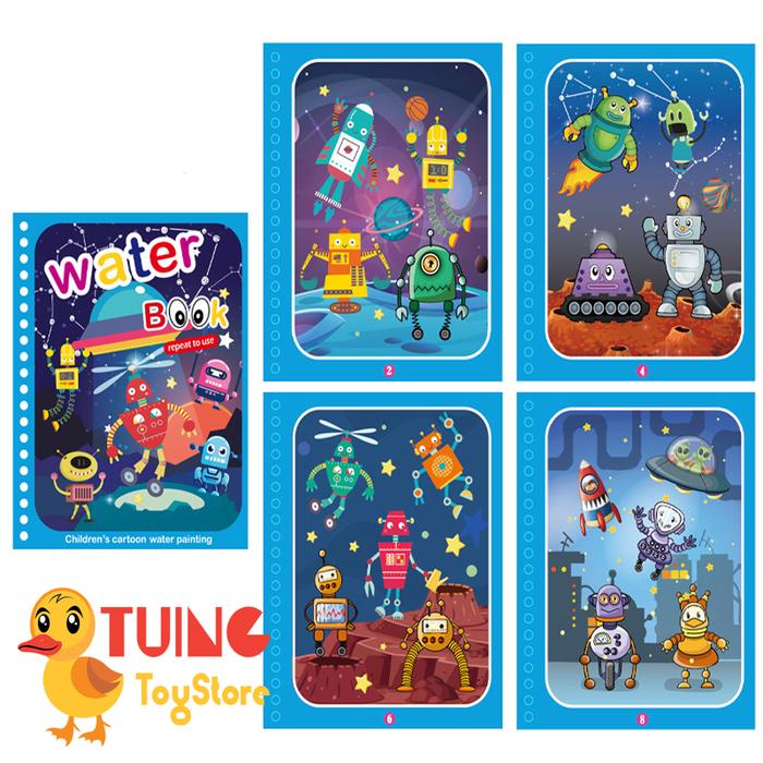 Jual Magic Water Painting Animal Series | Magic Water Book | Reusable ...