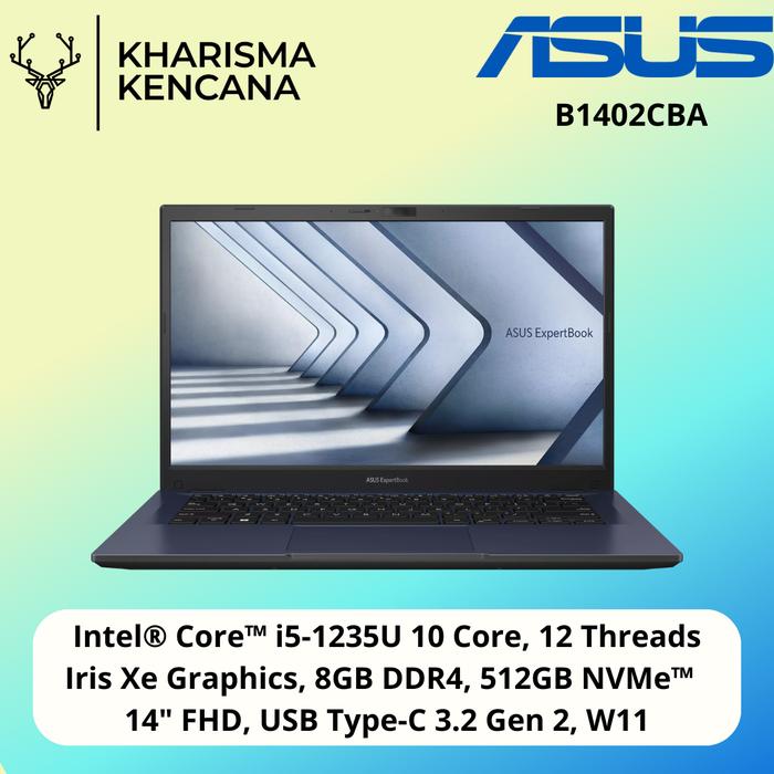 Jual ASUS EXPERTBOOK B1402CBA NK3199 Core i5-1235U 8GB 512GB SSD 14"FHD ...