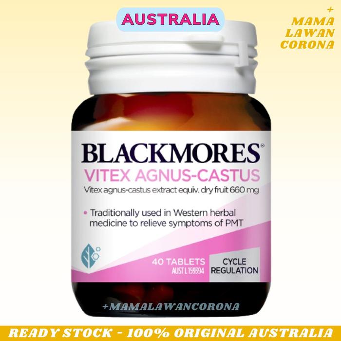 Jual Blackmores Vitex Agnus Castus 40 Tablets Siklus Menstruasi Gejala ...