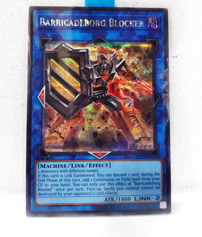 Jual Yugioh Single ES01-AE049 Barricadeborg Blocker (SEC) - Jakarta ...