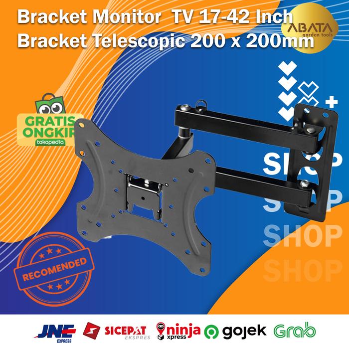 Jual Bracket TV 17-42 Inch Bracket TV Telescopic 200 x 200mm Bracket TV ...