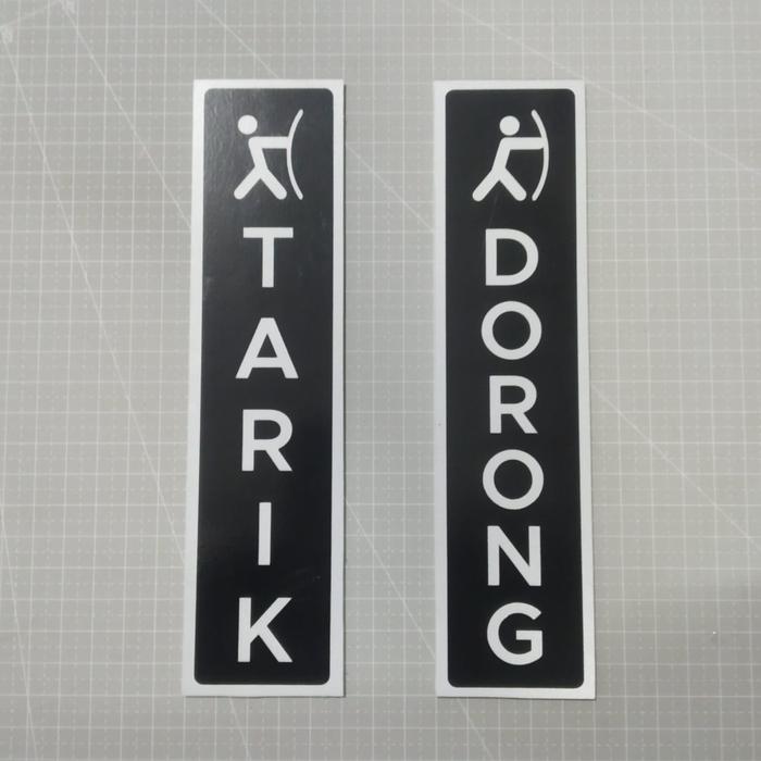 Jual Stiker Sign Label Pintu Tarik/Dorong/Geser - Hitam - Jakarta Timur ...