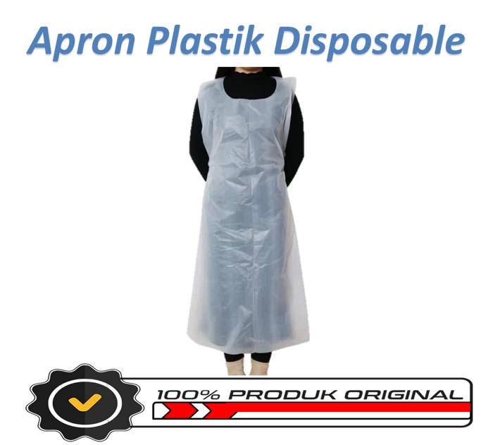 Promo Apron Celemek Plastik LDPE Apron Plastik Disposable Tebal Harga ...
