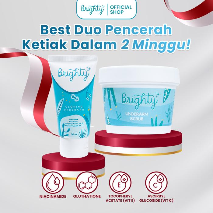 Promo BRIGHTY Glowing Underarm x Underarm Scrub (LIMITED PACKAGE ...