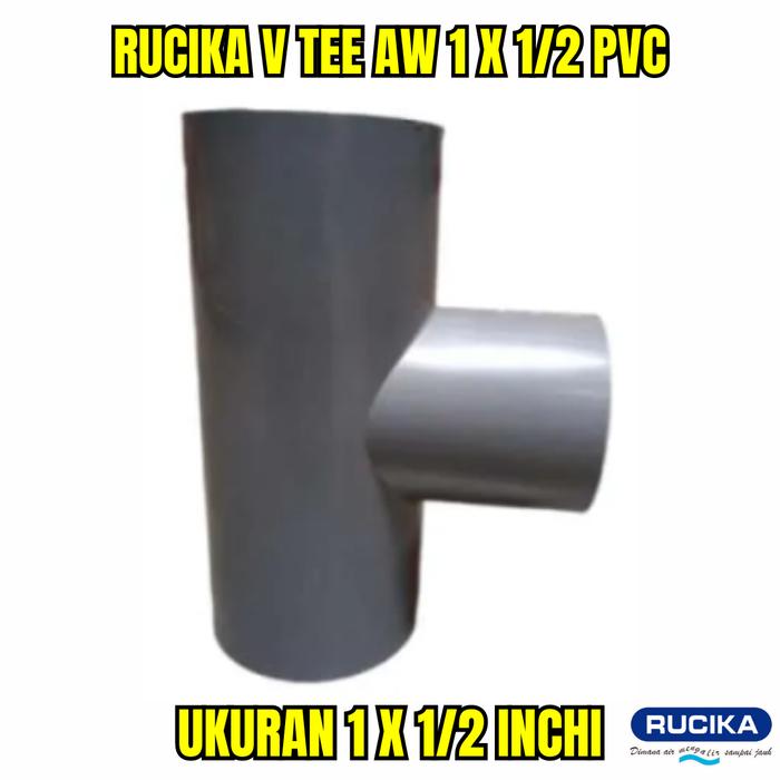 Jual Penyambung Pipa V TEE AW Ukuran 1x1/2 Inchi PVC Paralon Original ...