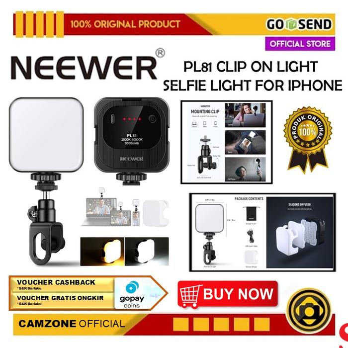 Promo Neewer PL81 Clip On Light Selfie Light for Phone/Laptop Cicil 0% ...