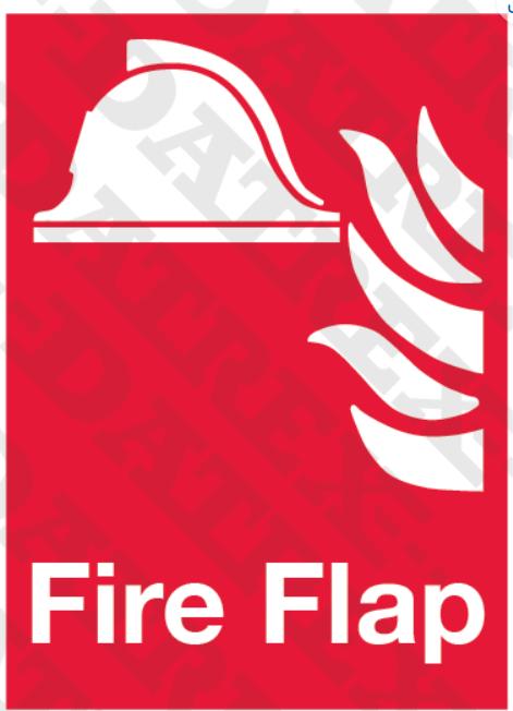Jual IMO Symbol Sticker Fire Flaps 20x15 / Stiker Fire Flap 20cmx15cm ...