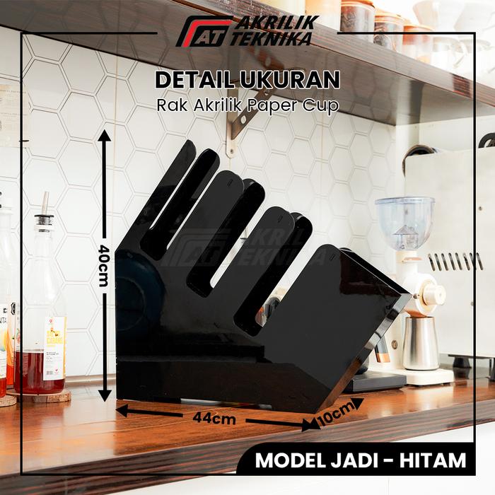 Jual RAK / RACK / DISPENSER / ORGANIZER PAPER CUP RAK KAFE 3 + 1 SLOT ...