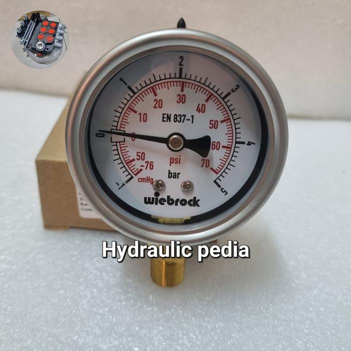 Jual 5 Bar Pressure gauge 2,5inch WIEBROCK // Compound Gauge 2,5 inch 5 ...