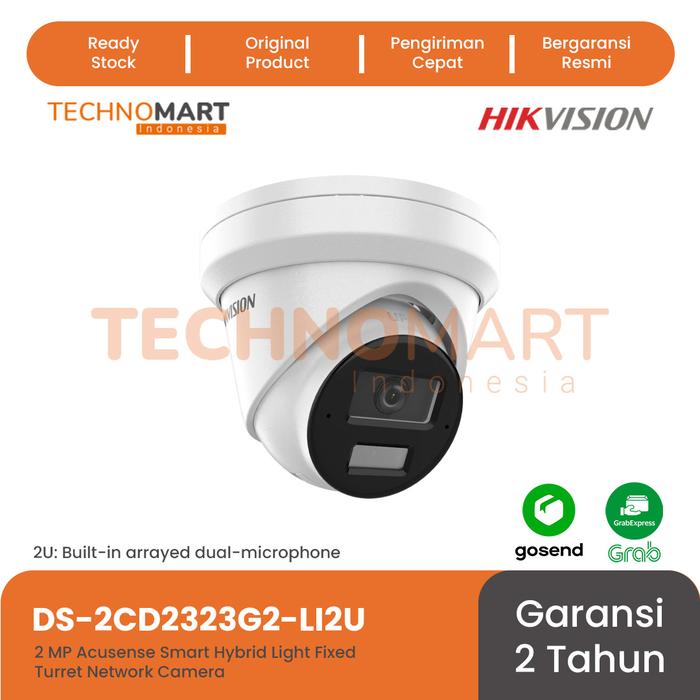 Jual DS-2CD2323G2-LI2U - HIKVISION IP 2MP ACUSENSE SMART HYBRID LIGHT TURRET AUDIO CAMERA ...