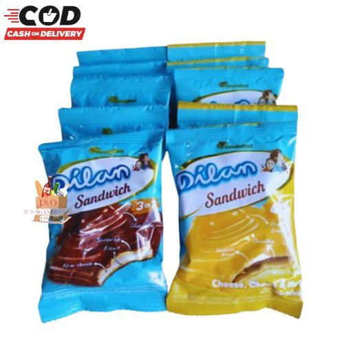 Jual Dilan Sandwich Biskuit 3 in 1 Cream Vanila Coklat 10 bks x 16gr ...