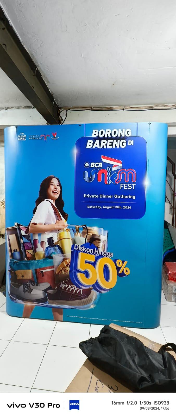 Jual Backwall Backdrop pameran pop up booth 3x2 Curve /straight plus ...