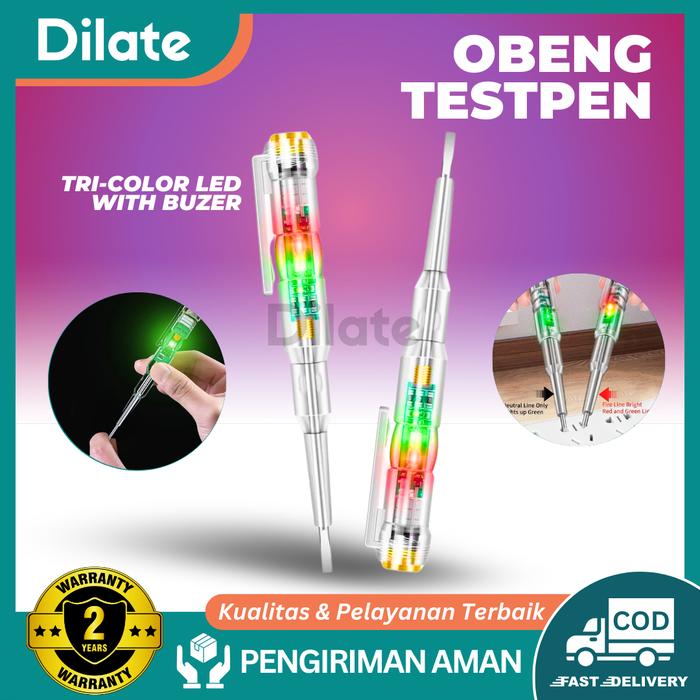 Jual Tespen DC AC Obeng Testpen Kabel Putus Test Pen Listrik Tes Pen ...
