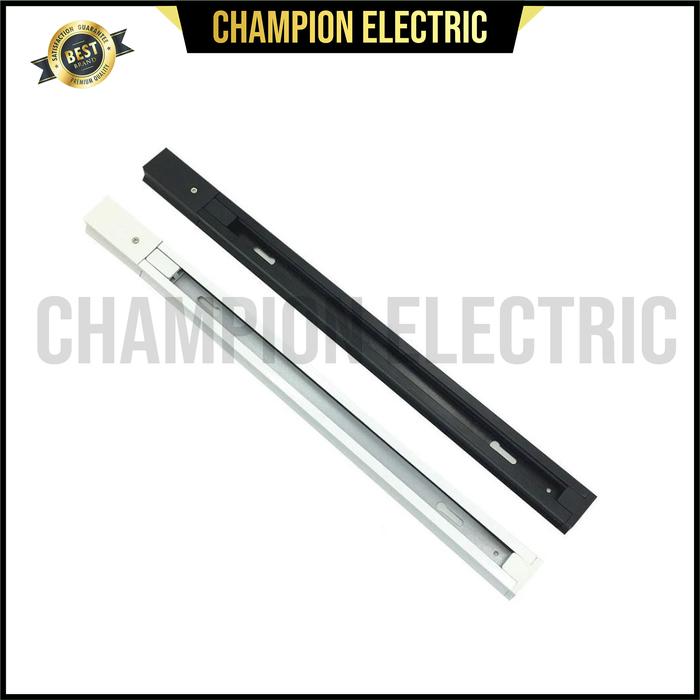 Jual Rel Lampu Sorot Plafon 2M Tracklight Rail Spotlight Hitam Putih ...