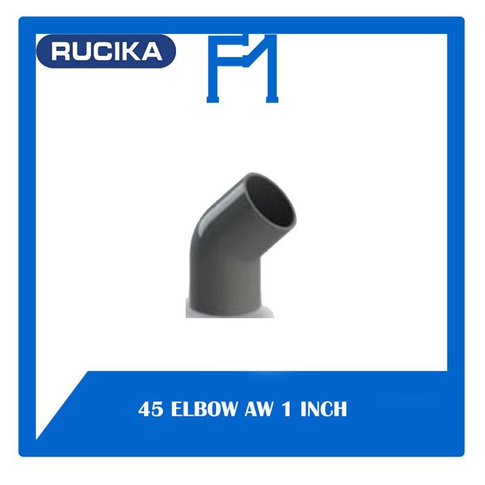 Jual ELBOW 45 AW 1 INCH RUCIKA SAMBUNGAN FITTING PIPA AIR PVC KNEE KNEI 1INCHI - Kab. Deli ...