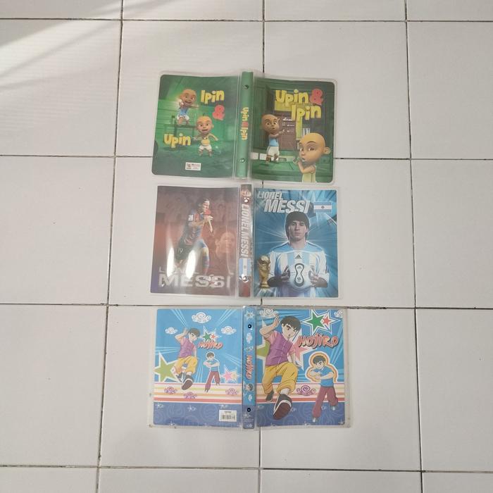 Jual Binder, Tempat kertas Binder, gambar Upin Ipin, Lionel Messi ...