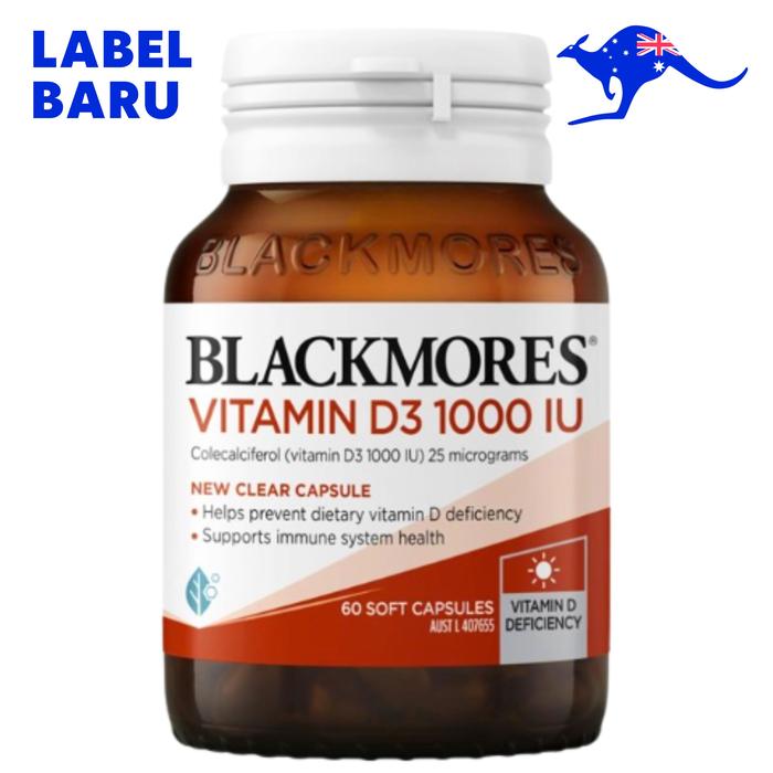 Jual BLACKMORES Vitamin D3 1000IU 60 Capsules - 100% ORIGINAL AUSTRALIA / Bio D3 1000 IU 60 ...