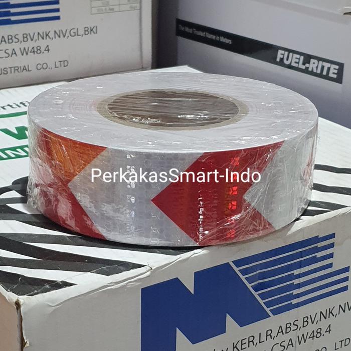 Jual stiker panah merah putih 5cm x 45 meter model 3m/sticker ...