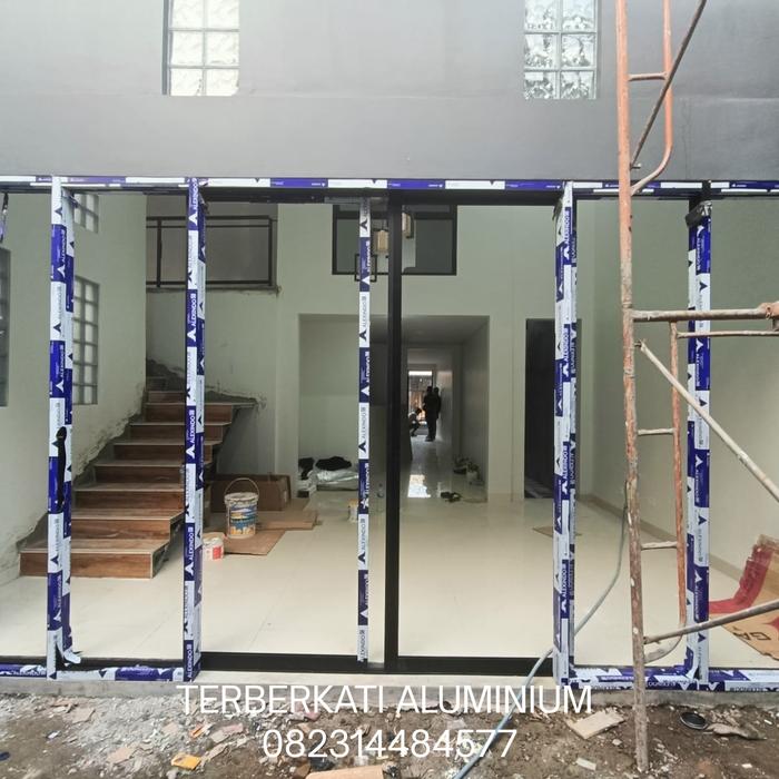 Jual Partisi Sekat Ruangan Dan Pintu Sliding Doble Kaca 6mm Dan Ukuran ...