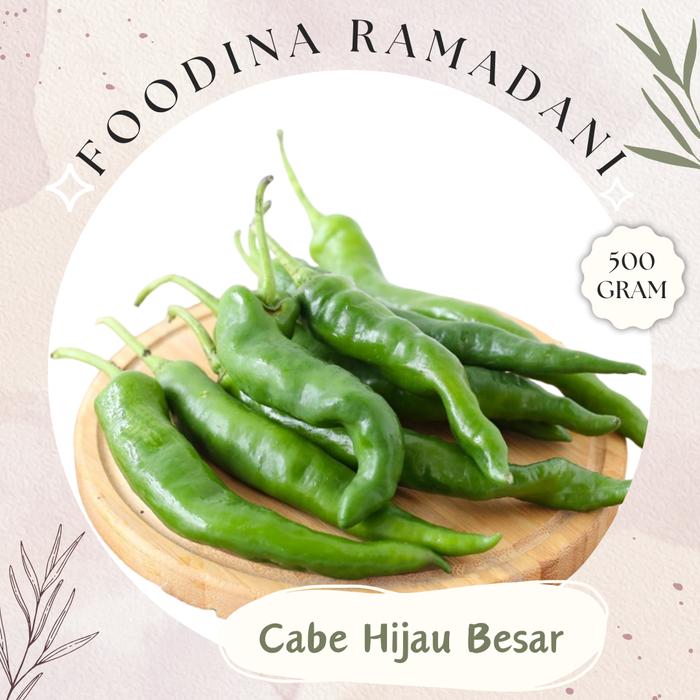 Jual CABE HIJAU Besar TW - Green Chilli Fresh [ Berat 500gr ] Harga Per ...