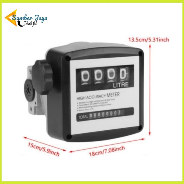Jual Flow Meter Analog Minyak Solar 4 digit Ukuran 1" inch - Jakarta ...