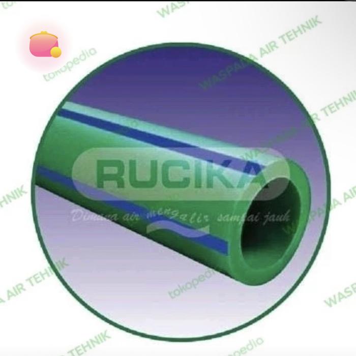 Jual Pipa PPR PN10 1/2 inch (20mm) Rucika green kelen harga permeter ...