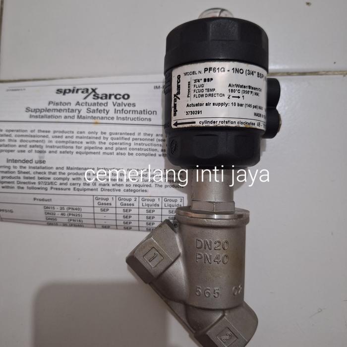 Jual Angle Valve Spirax Sarco Stainless steel 316 drat 3/4" inch PN 40 ...
