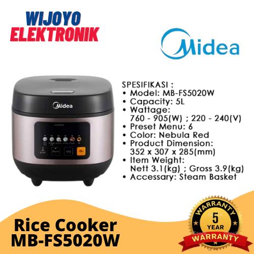 Jual Midea 1.8L Digital Rice Cooker MB-FS5020W Magic Com 6 Mode Masak ...