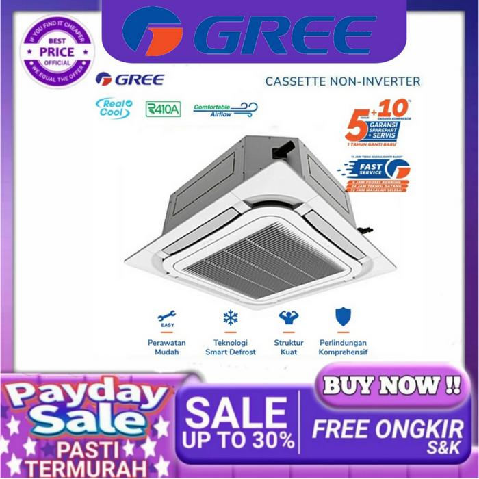 Jual AC CASSETTE GREE 5PK GU140T/AK NON INVERTER ( 3 PHASE ) GU 140T ...