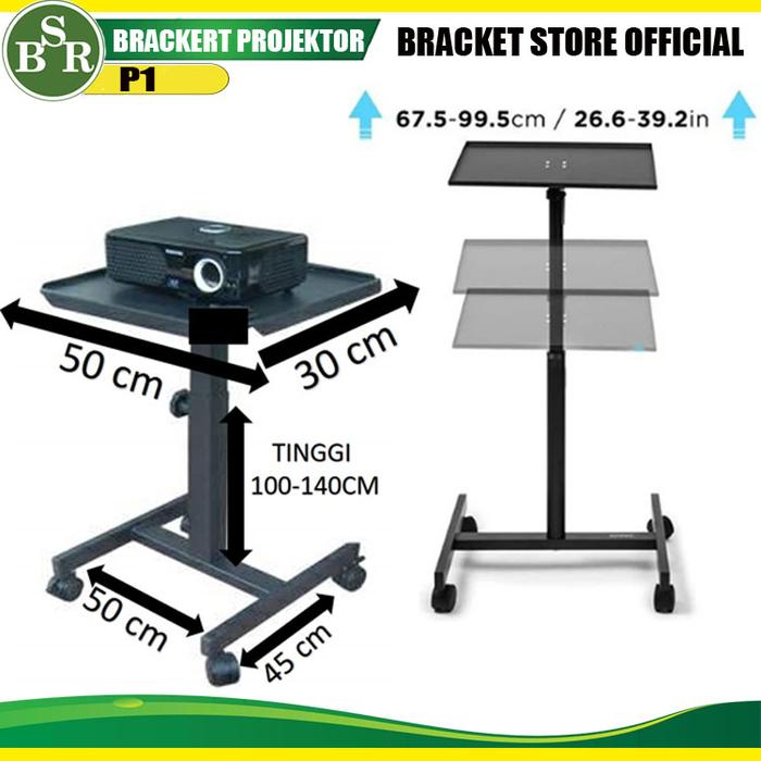 Jual Bracket Standing Tripod Projector Meja Proyektor, Stand Adjustable ...