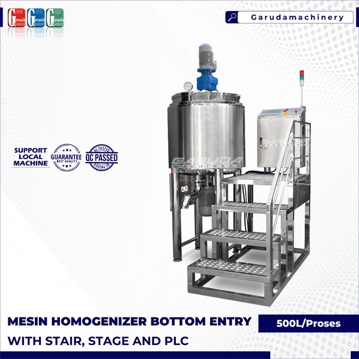 Jual Mesin Homogenizer Bottom Entry with Stair, Stage and PLC Kapasitas ...