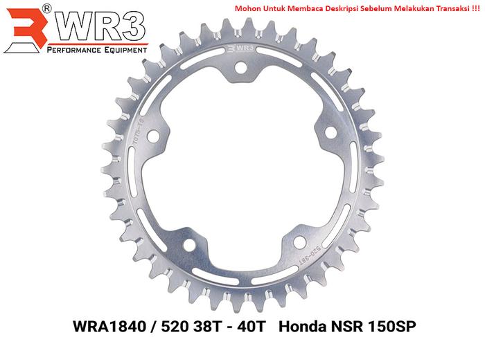 Promo Gear Belakang WR3 WRA 1840- 520 NSR 150RR / 150SP / 150 RR / SP ...