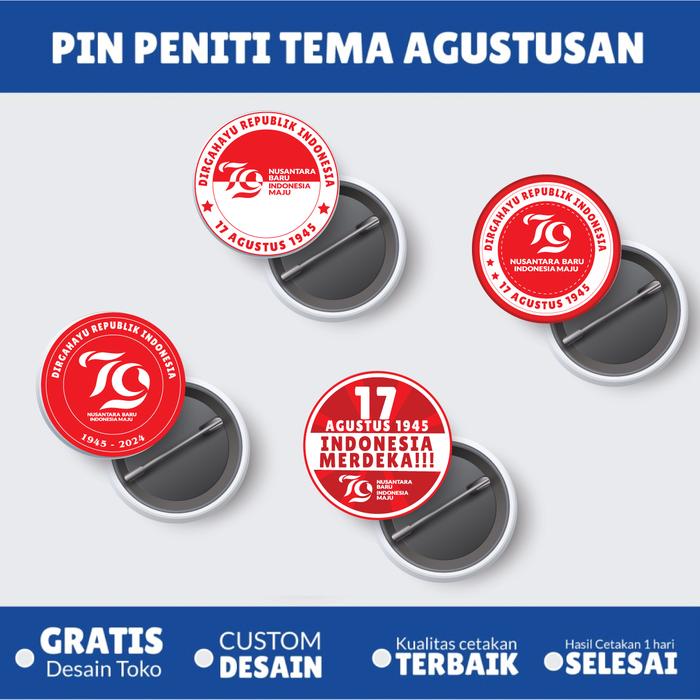 Jual CETAK PIN PENITI PANITIA TEMA 17 AGUSTUSAN FREE DESAIN CUSTOM - 4. ...