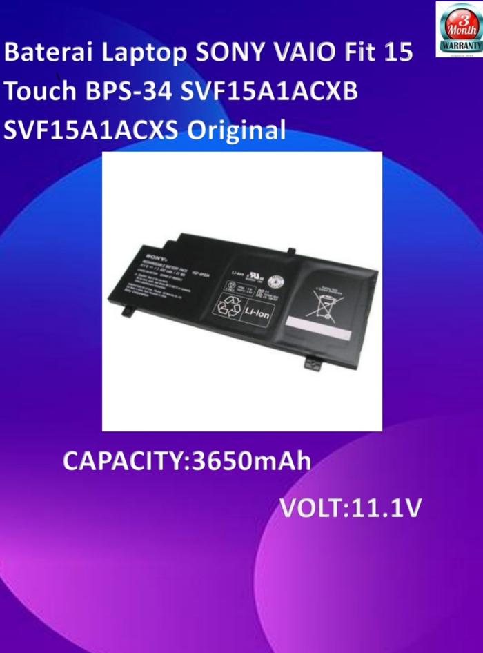 Jual BATERAI BATTERY LAPTOP SONY VAIO VGP-BPS24 ORIGINAL BPL24 ORIGINAL - Jakarta Pusat ...