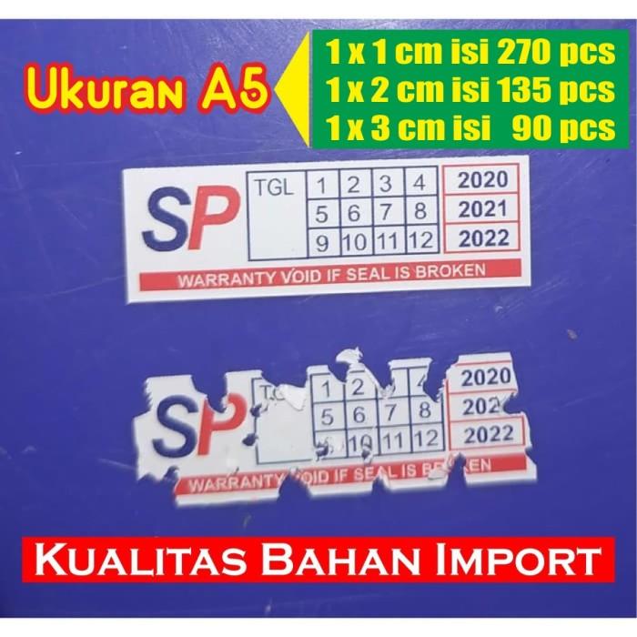 Jual Stiker Segel Garansi Pecah Telur A5 + Cutting 100 lembar - Kab ...