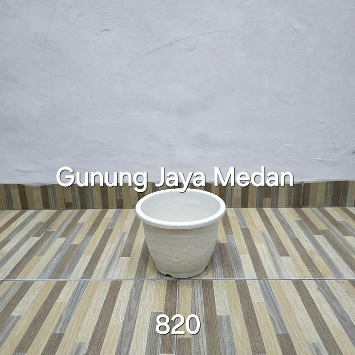 Jual Pot Bunga Plastik Tebal Putih Timbul Anti Pecah Lengkap Ukuran ...