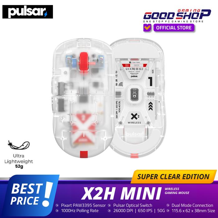 Promo Pulsar X2H MINI Super Clear Edition Gaming Mouse Cicil 0% 3x ...