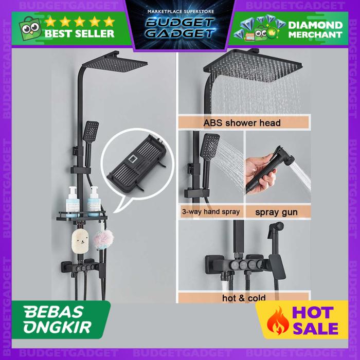 Jual Set Shower Mandi 3 Way Hand Spray Gun Hot and Cold 4 Button - 4HC ...