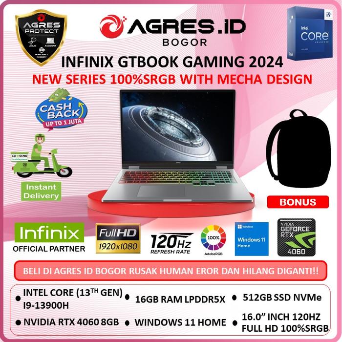 Promo Laptop Infinix GTBOOK Gaming 2024 New Series Intel Core I9-13900h ...