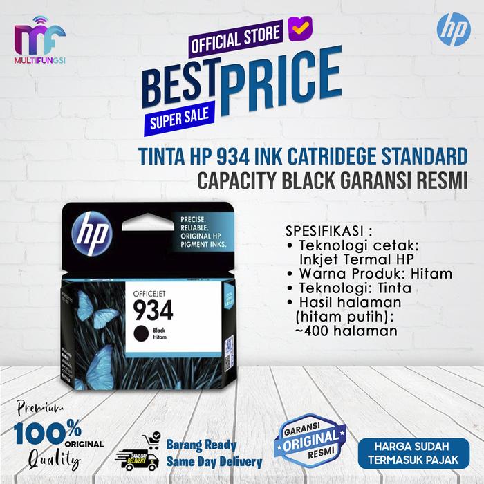 Jual Tinta HP 934 Ink Catridege Standard Capacity Black Garansi Resmi ...