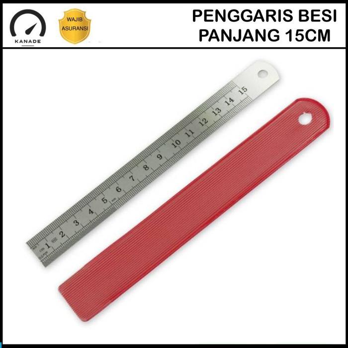 Jual Penggaris Besi 15cm Garisan Besi Ruler Mistar Besi Penggaris ...