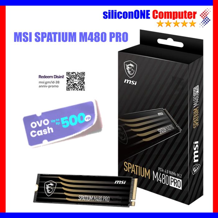 Jual MSI SSD SPATIUM M480 PRO 2TB NVME Gen4 PCIE4.0 Speed 7400/7000 ...