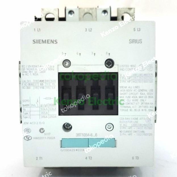 Jual READY STOK CONTACTOR 3P 160A 2NO 2NC 110VAC/DC 3RT1054-6AF36 ...